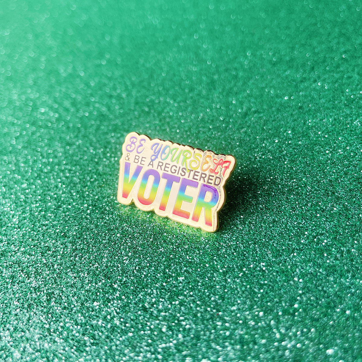 Be a Registered Voter! Enamel Pin – Kimchi Kreative