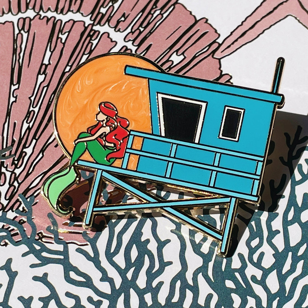 Mermaid Lifeguard Enamel Pin – Kimchi Kreative